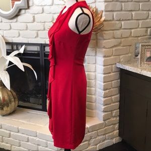 Spense | Dresses | Red Dress With Ruffle Detail | Poshmark